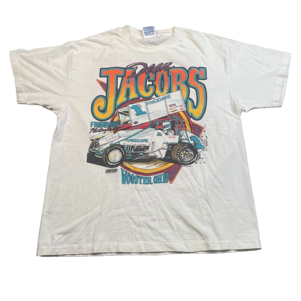 Vintage Dean Jacobs Sprint Car Racing T-Shirt - Gem